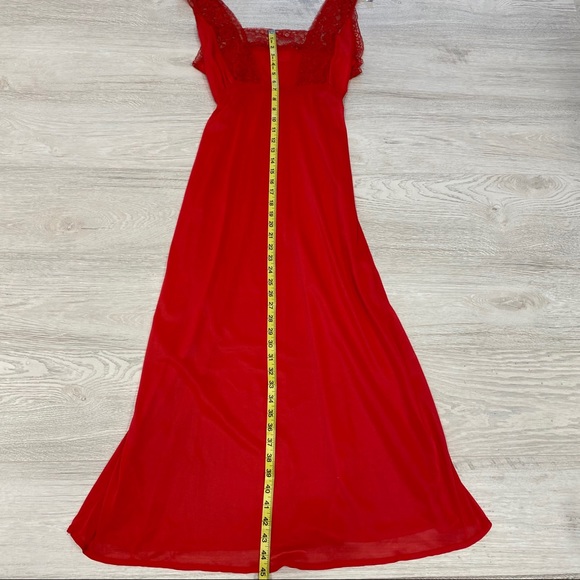 Countess | Intimates & Sleepwear | Vintage Countess Lace Red Long ...